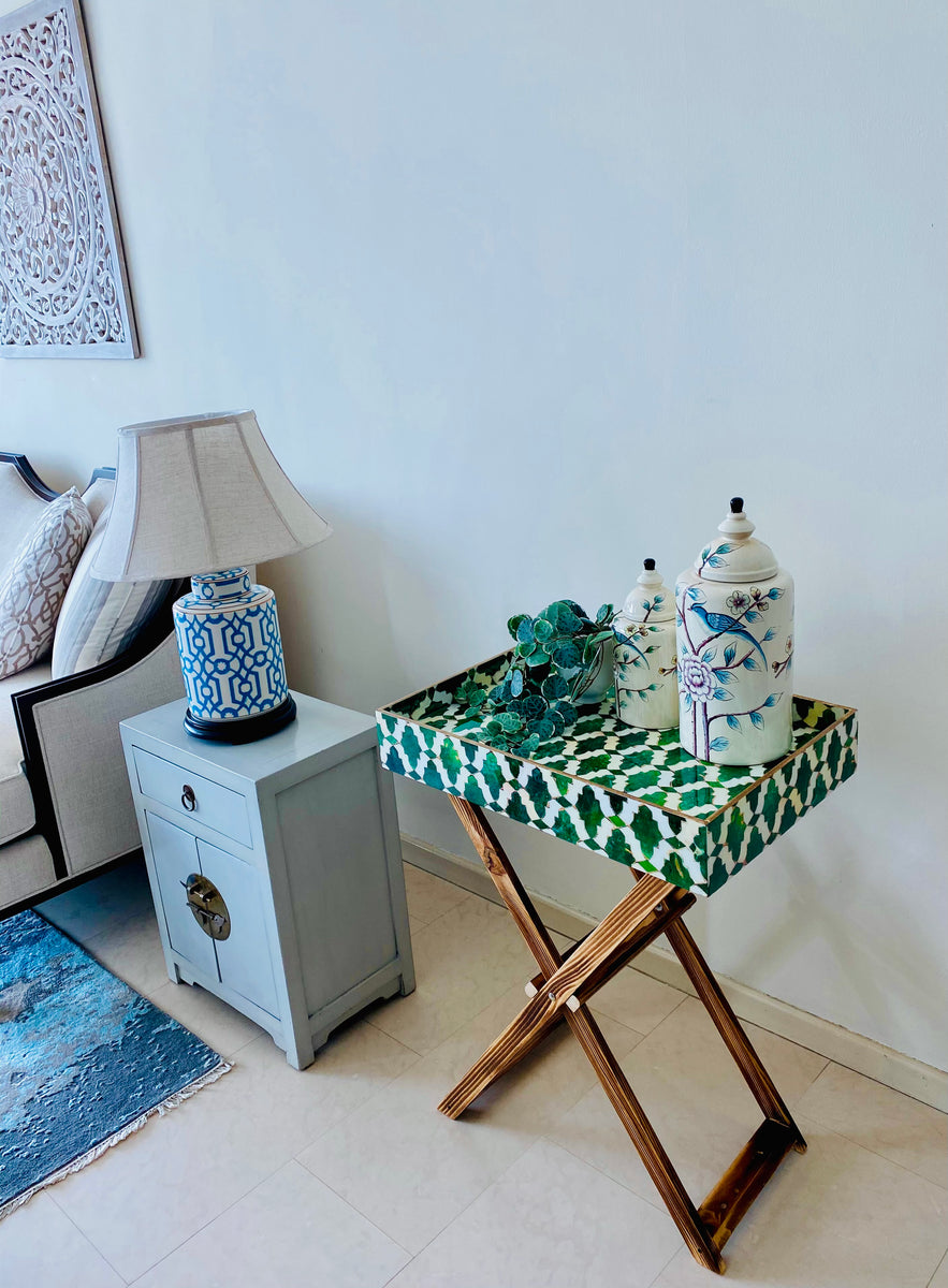 Green Peranakan Tray Table – Photophactory