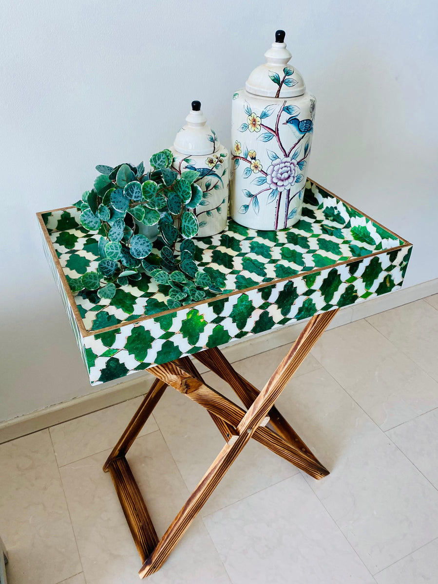 Green Peranakan Tray Table – Photophactory
